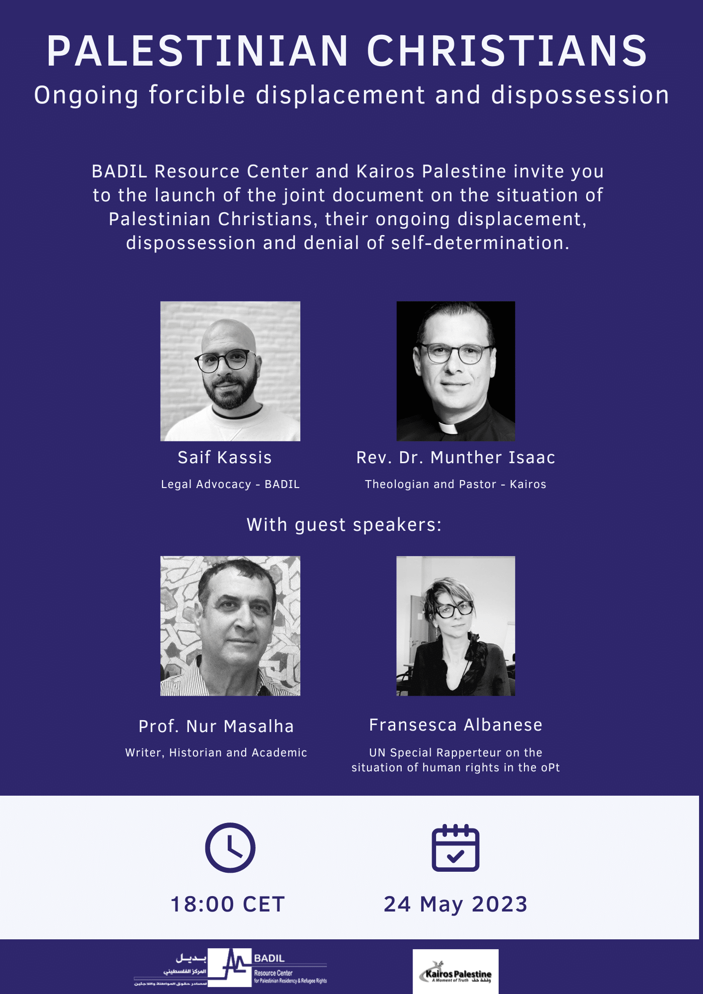 Kairos Palestine and Badil to launch resource on Palestinian Christians ...