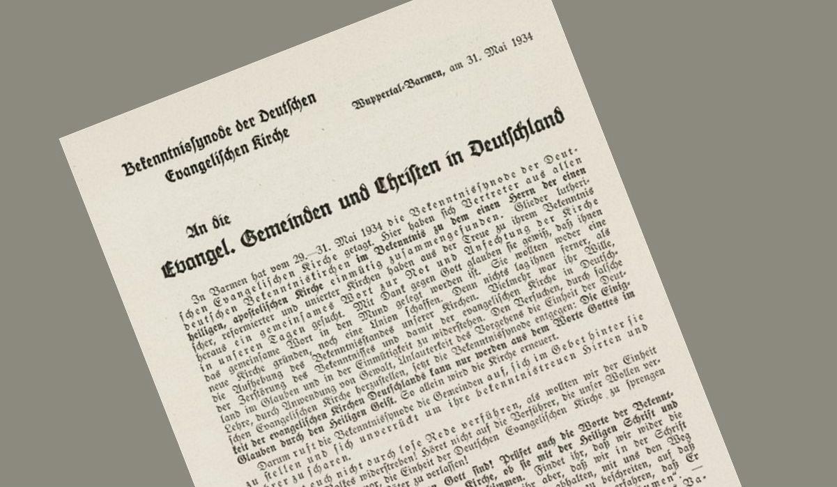 WCC News: German church declaration rejecting Nazi policy remains ...